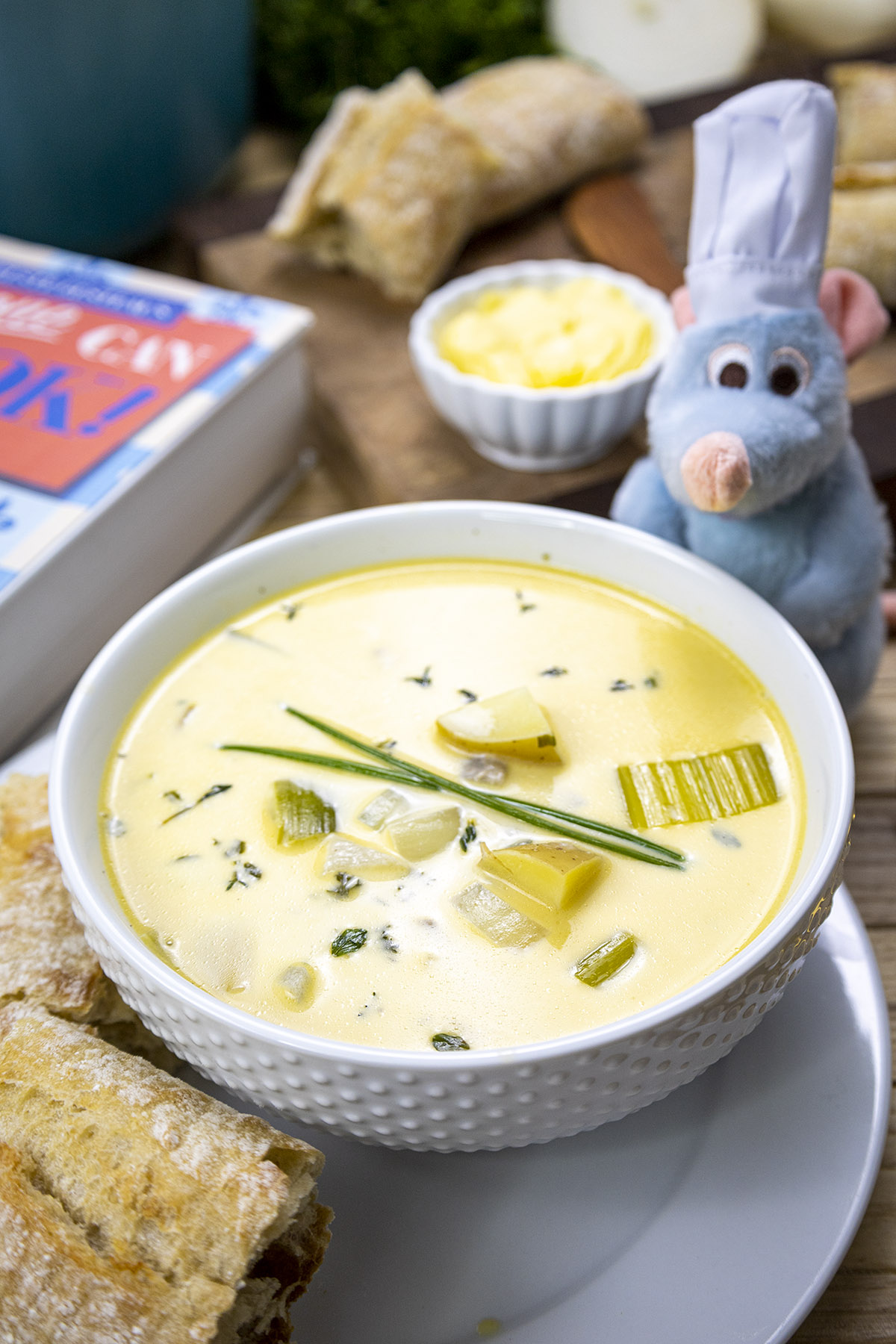 Remy's Potato & Leek Soup Inspired By Ratatouille - The Starving Chef